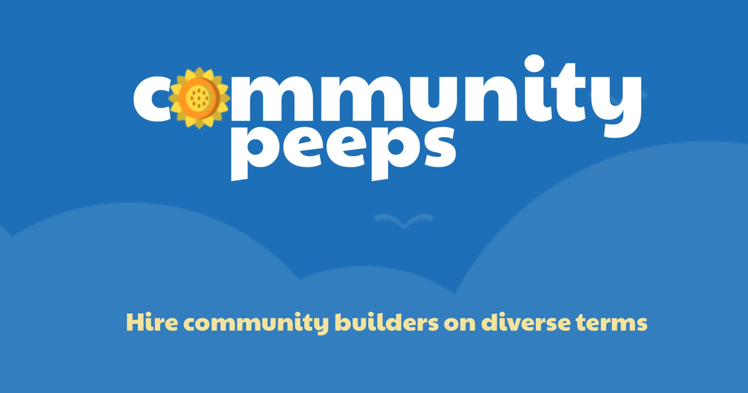 The reverse job board for Community People · CommunityPeeps